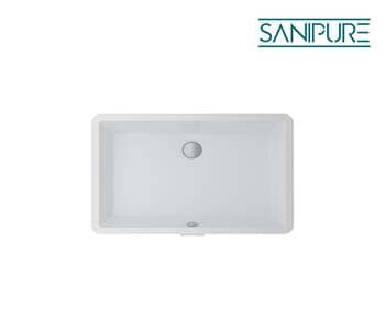 حوض سيريوس 60x40 سم يثبت تحت سطح افقى, أبيض